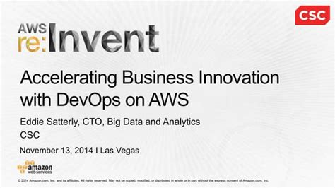 csc aws re invent enterprise devops session ppt