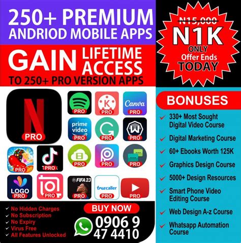 Buy 250 Premium Andriod Apps By Stanley George Iregbeyeke On Selar