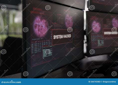 Empty Office With Software Developer Computer Display Dealing With