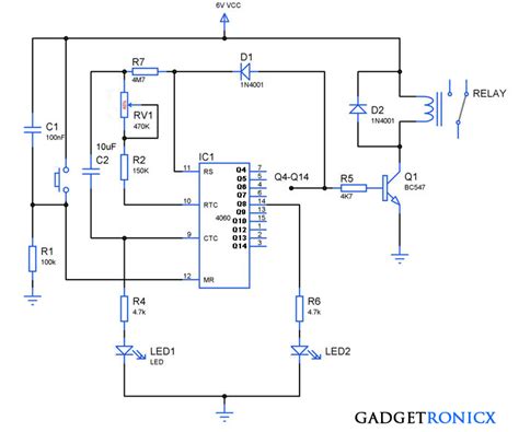 Cd4060 Timer Circuit Diagram Circuit Diagram