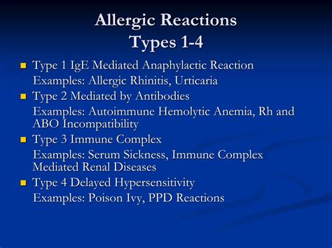 What Are The 4 Types Of Allergic Reactions At Georgia Levvy Blog