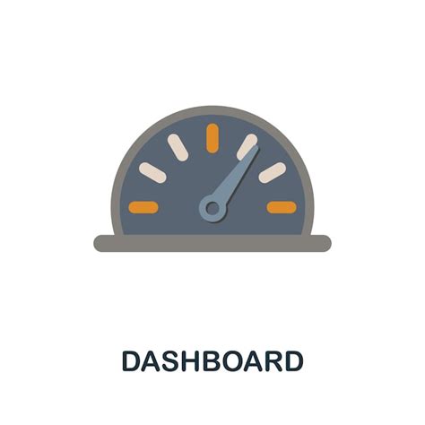 Premium Vector Dashboard Flat Icon Colored Sign From Machine Learning Collection Creative