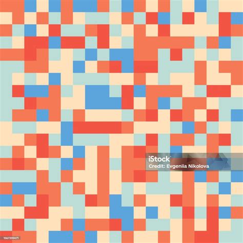 무작위로 색칠된 정사각형 요소의 추상적인 배경 디지털 위장 픽셀 원활한 패턴입니다 벡터 그림입니다 모자이크 벽지 배경 스톡 그림 픽셀 군용 여러 가지 빛깔의 질감 개념에