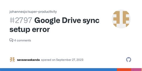 Google Drive Sync Setup Error Issue 2797 Johannesjo Super