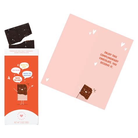 Sweeter Cards Complimentary Messages Sea Salt Caramel Dark Chocolate