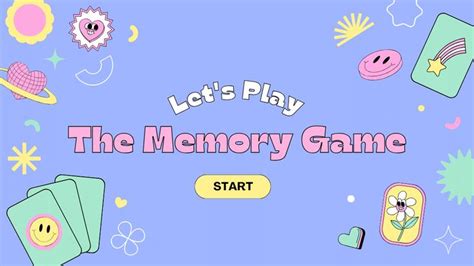 Colorful Stickers And Badges Memory Game Fun Presentation
