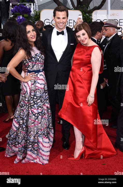 Lena Dunham Arriving For The 72nd Annual Golden Globe Awards Held At