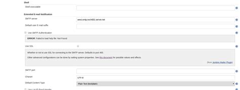 Java Exception While Sending Email From Jenkins Using Editable Email Extension Stack Overflow