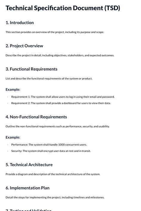 Technical Specification Document Template Template Collaborative Docs For Teams