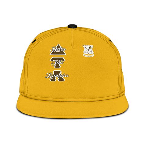 Sorority Hat Delta Tau Lambda Snapback Hat Original Gold Style To