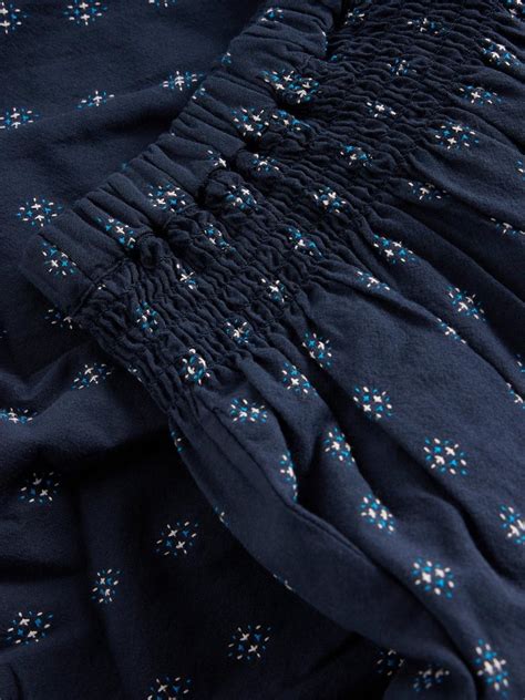 Celeste Dobby Skirt In Dark Navy White Stuff