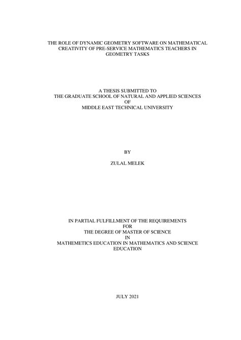 Pdf The Role Of Dynamic Geometry Software On Mathematical Creativity Of Pre Service