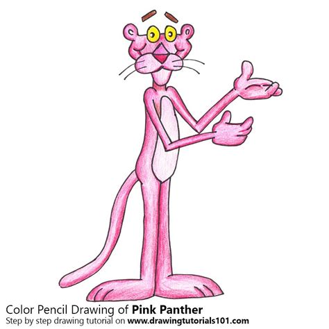 Pink Panther Step By Step Paper Drawing Drawingmanuals
