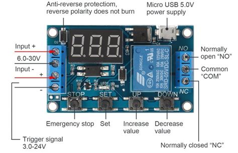 Multi Function Delay Timer Module Switch Control Relay Cycle Timer