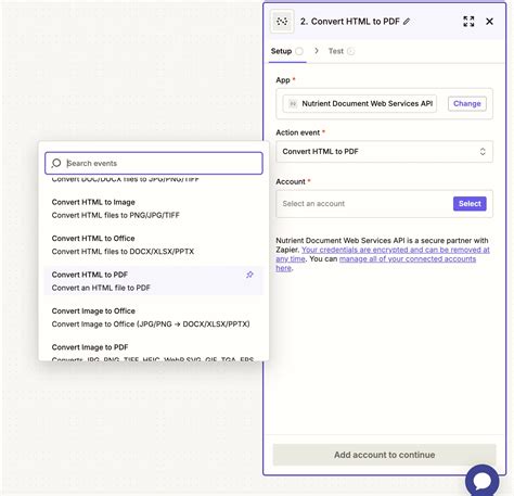 Convert Html To Pdf With Nutrient Document Web Services Api On Zapier Nutrient