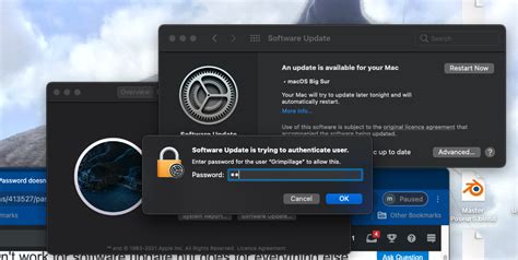Password Doesnt Work For Software Update But Does For Everything Else