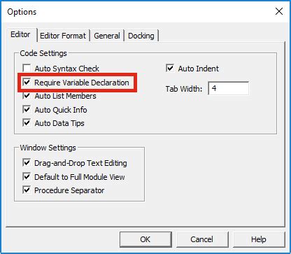 Do You Have To Use Dim To Declare Variables Excel Off The Grid