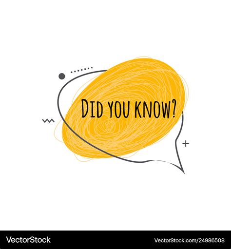 Did You Know Flat Icon Royalty Free Vector Image