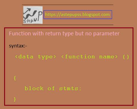 C Language By A Step Up Function