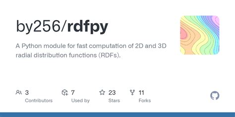 Github By256rdfpy A Python Module For Fast Computation Of 2d And 3d