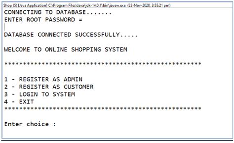 Online Shopping Management System Java Console Application 1000 Projects