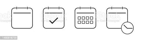 칼렌더 아이콘입니다 달력 플래너 아이콘 컬렉션입니다 알림 주최자 이벤트 표지판 일정 알림 아이콘입니다 사업 계획 일정 스톡 벡터 검은색에 대한 스톡 벡터 아트 및 기타