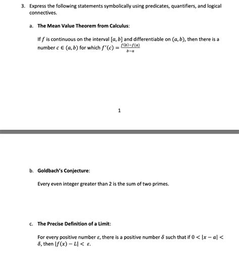 solved 3 express the following statements symbolically