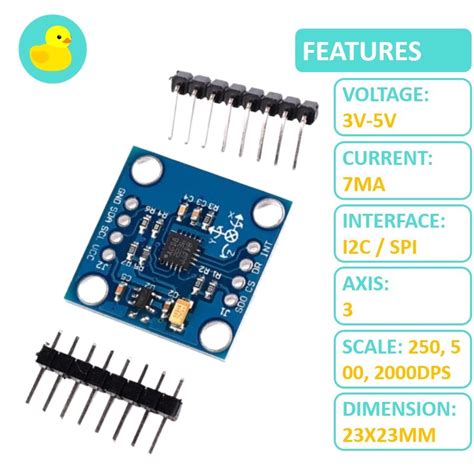 Gy 50 L3g4200d 3 Axis Gyroscope Sensor Module Shopee Malaysia