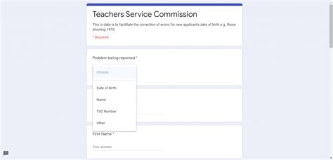 TSC Shares Link To Correct Errors During Job Application Teacher Co Ke