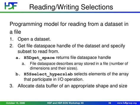 HDF And HDF EOS Workshop XII Ppt Download