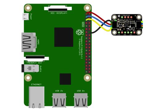 python and circuitpython adafruit lsm6ds33 6 dof imu breakout