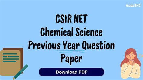 Csir Net Chemical Science Previous Year Question Paper Download Year Wise Pdfs