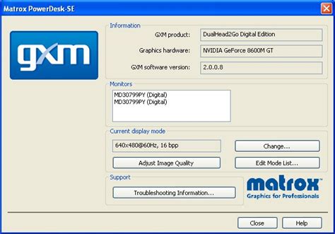 Matrox DualHead Go Digital Edition Review Setup Software In Windows XP TechPowerUp