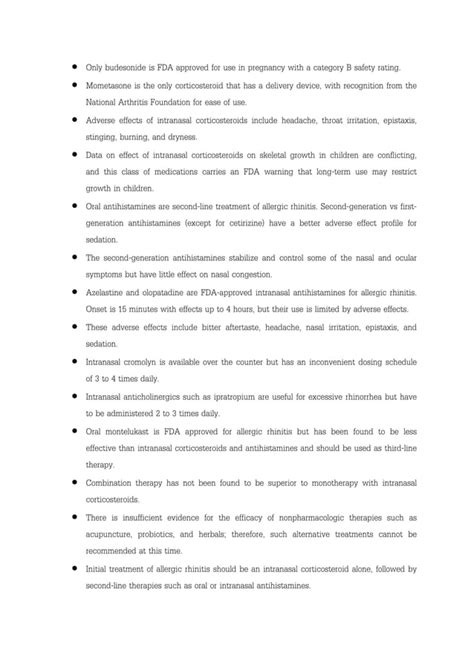 Management Of Allergic Rhinitis Reviewed Pdf