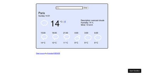 React Animated Weather Examples CodeSandbox