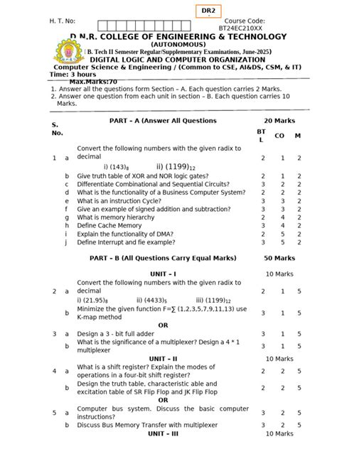 Digital Logic And Computer Organization Pdf Computer Engineering