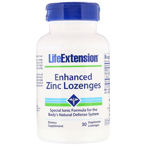 Life Extension, Enhanced Zinc Lozenges, 30 Vegetarian Lozenges - iHerb