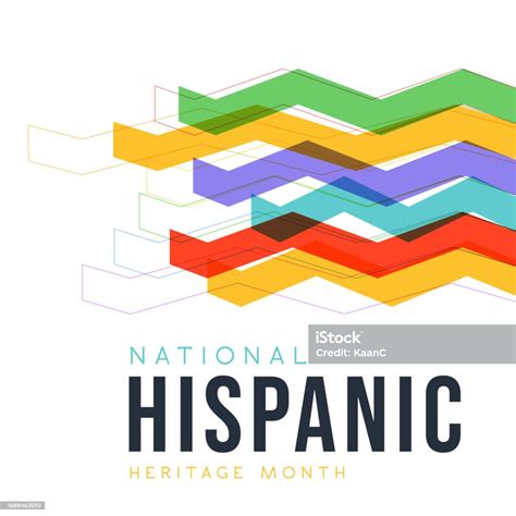 히스패닉 유산의 달 벡터 웹 배너 포스터 소셜 미디어용 카드 네트워크 국가 히스패닉 유산의 달 텍스트로 인사드립니다 벡터 스톡