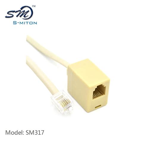 Rj12 Adapter 6 Core Male To Female Extension Cable From China Manufacturer 深圳市松美通电子有限公司