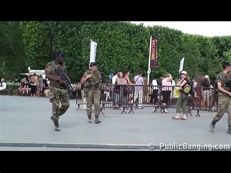 Eiffel Tower Public Sex Threesome Group Orgy With A Cute Girl And 2 Hung Guys Shoving Their