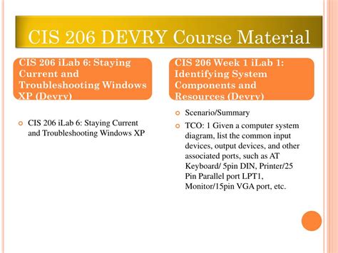 Ppt Cis 206 Devry Course Material Cis206dotcom Powerpoint