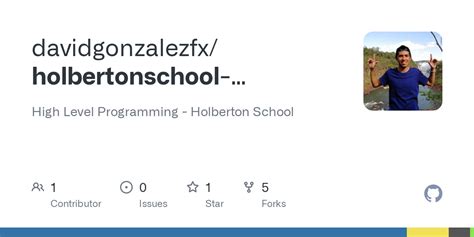 github davidgonzalezfx holbertonschool higher level programming high level programming