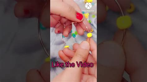 Diy Earrings 🥰🥰 Shorts Craft Youtubeshorts Diy Youtubepartner