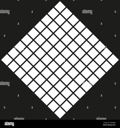 Diamond Grid Pattern Black And White Design Geometric Square Layout Vector Illustration Stock