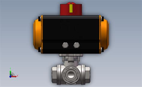 气动阀门执行器 SOLIDWORKS 2012 模型图纸下载 懒石网
