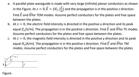 A A Parallel Plate Waveguide Is Made With Very Large