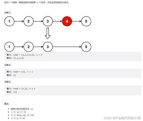 202215 Leetcode 删除链表的倒数第n个节点js Leetcode 删除链表倒数第n个节点 Csdn博客