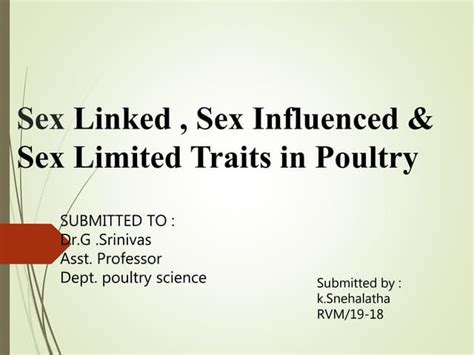 Sex Influenced Traits Ppt