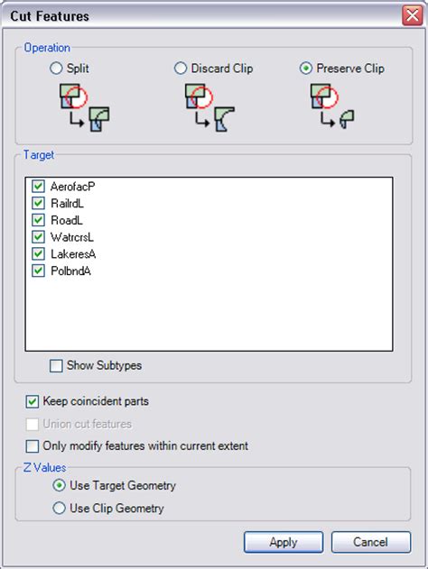 Clipping Features And Preserving Features That Fall Within The Clip GeometryArcMap Documentation