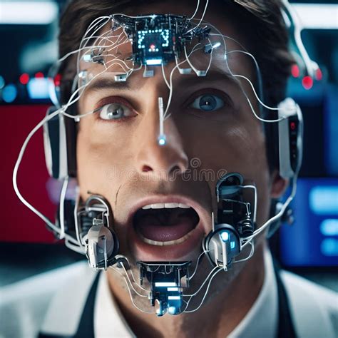 Man Connected To Neural Device Stock Image Image Of Robotics Biotechnology 338403683